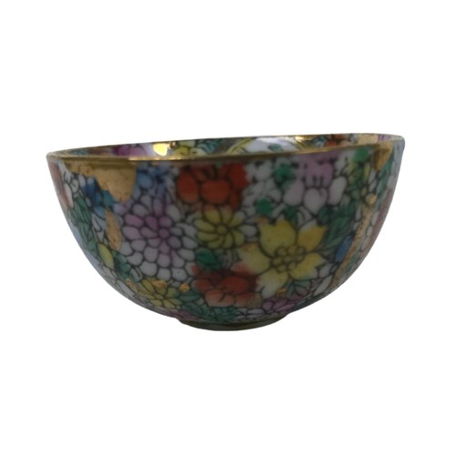 Chinese Porcelain Sake Cup Vtg Ochoko Flower Man Baby Gold Colorful Gold G276 | eBay