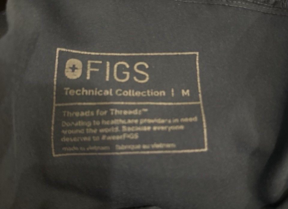 Figs Women's Kade Gray Elastic Waist Drawstring Scrub Pants Size M | eBay