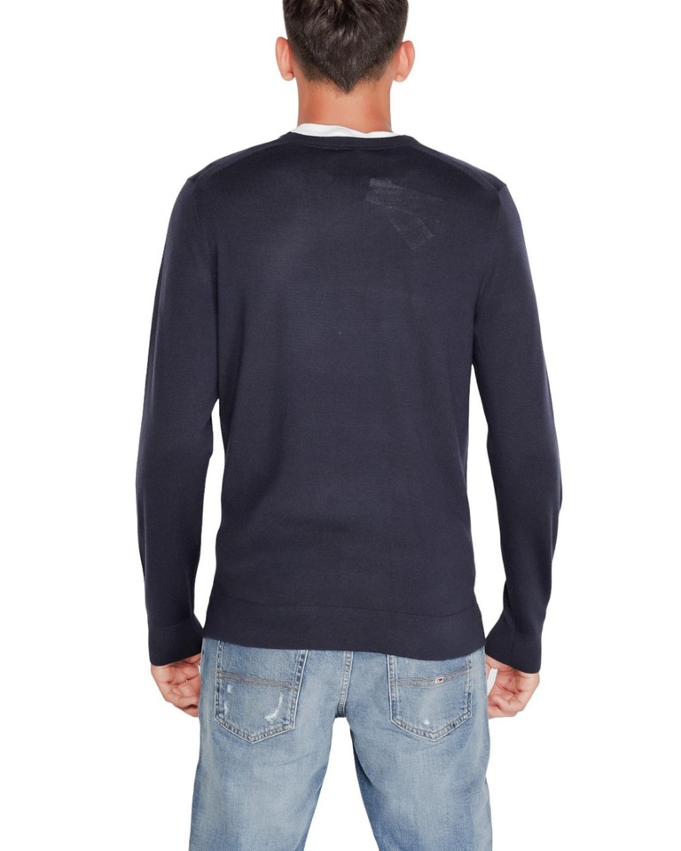 Calvin Klein Crew Neck Sweater Long Sleeve Men Blue Sweaters & Knitwear ...