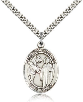 Sterling Silver Saint Columbanus Pendant Medal, 1 Inch | eBay