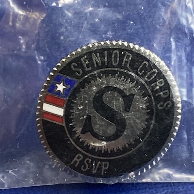 Senior Corps RSVP Round Tack Pin Hat Lapel Letter S | eBay