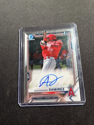 ALEXANDER RAMIREZ AUTO 2021 BOWMAN CHROME PROSPECT 1ST CARD AUTOGRAPH ...