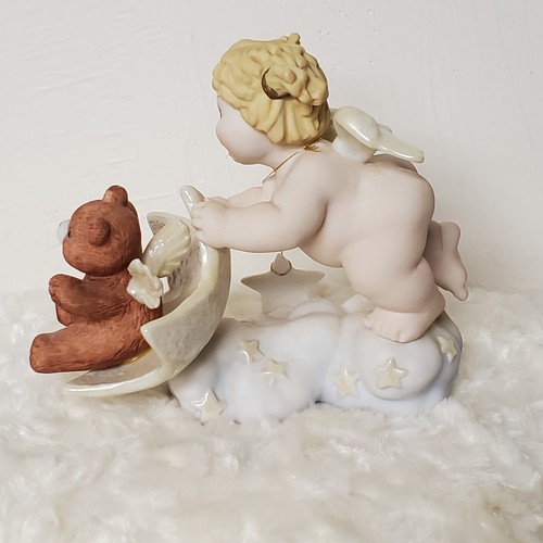 Fitz & Floyd Little Miracles Angels Help with a Push Cherib Teddy Bear ...