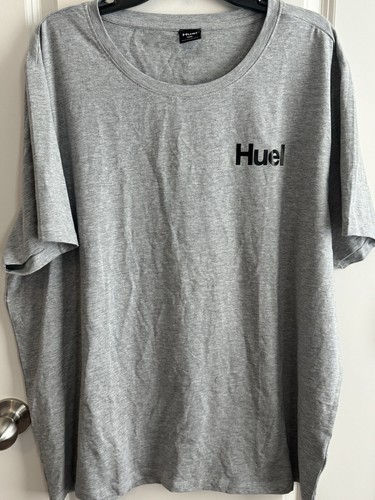 Huel T-Shirt Mens XXL Light Gray Logo Short Sleeve Crew Neck Athletic ...