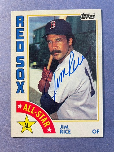SIGNED JIM RICE ALL-STAR 1984 AUTOGRAPHED TOPPS BASEBALL CARD - HOF | eBay