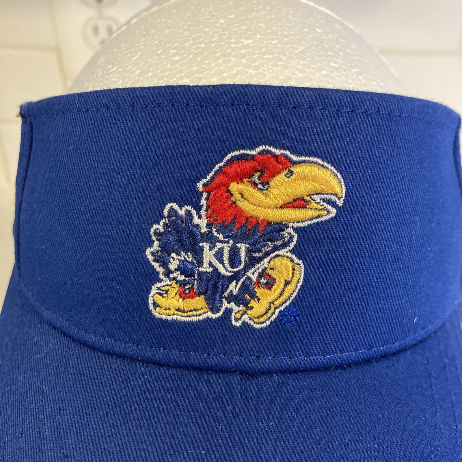 Unisex Zephyr Kansas University KU Jayhawks Mascot Blue Visor ...