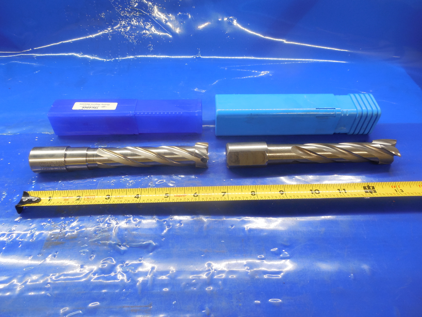 2PCS 1" END MILL MODIFIED END 1/2" & 3/4" CUT LENGTH THEN RELIEVED CNC ...