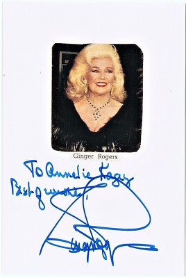 Ginger Rogers Authentic Autograph on Photo with CoA | eBay