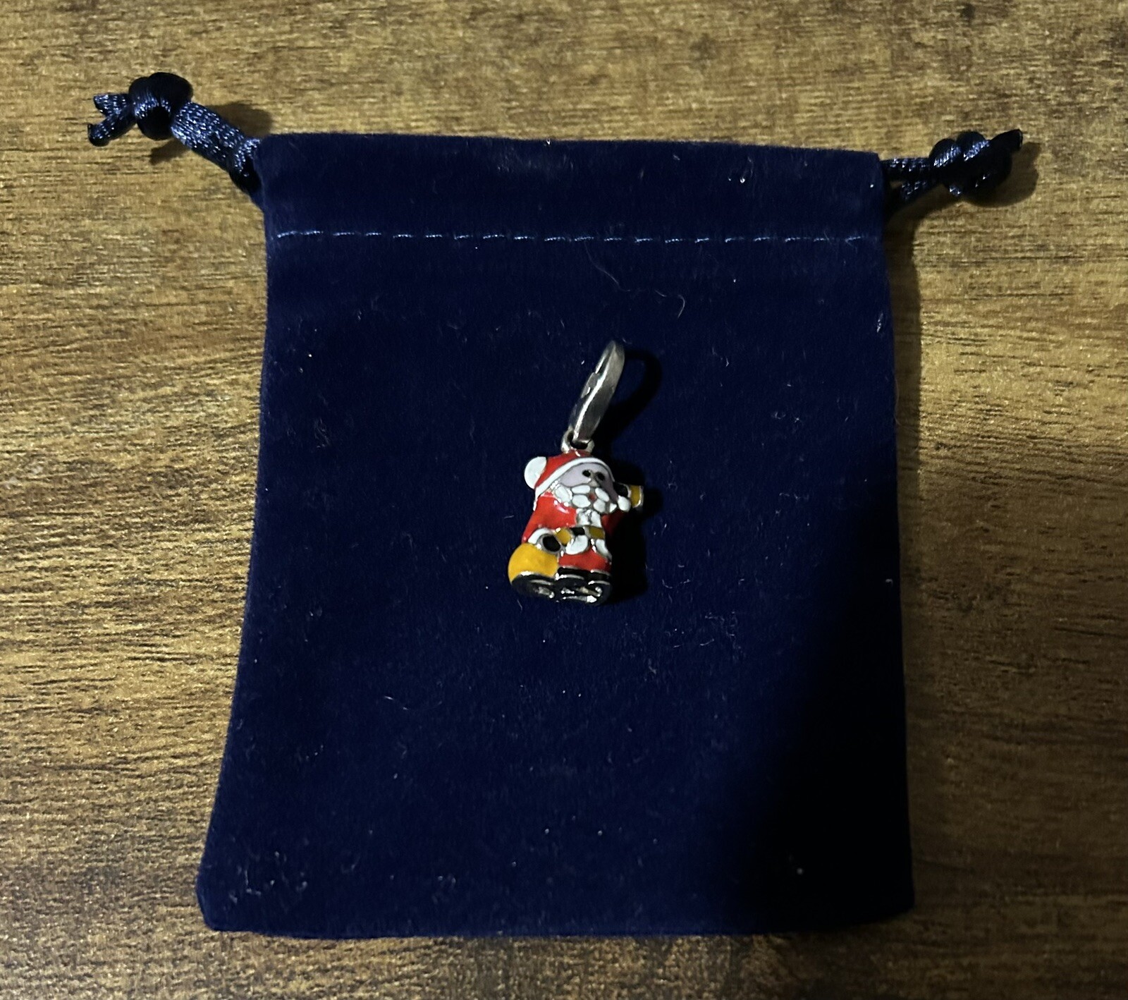 925 Sterling Silver Vintage Santa Charm Pendant Hallm… - Gem