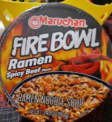 Maruchan Bowl Fire Spicy Beef Flavor Instant Ramen Noodle, 3.49oz (Pack ...