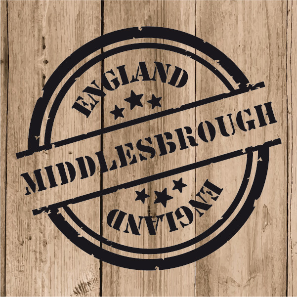 Middlesbrough Sticker Vinyl 10 cm / 4" Decal Stamp Middlesbrough ...