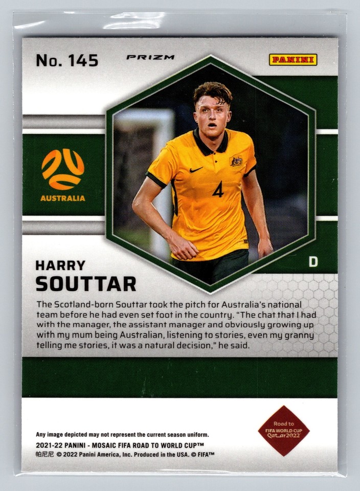2022 Panini Mosaic FIFA World Cup RTQ #145 Harry Souttar Mosaic Silver ...