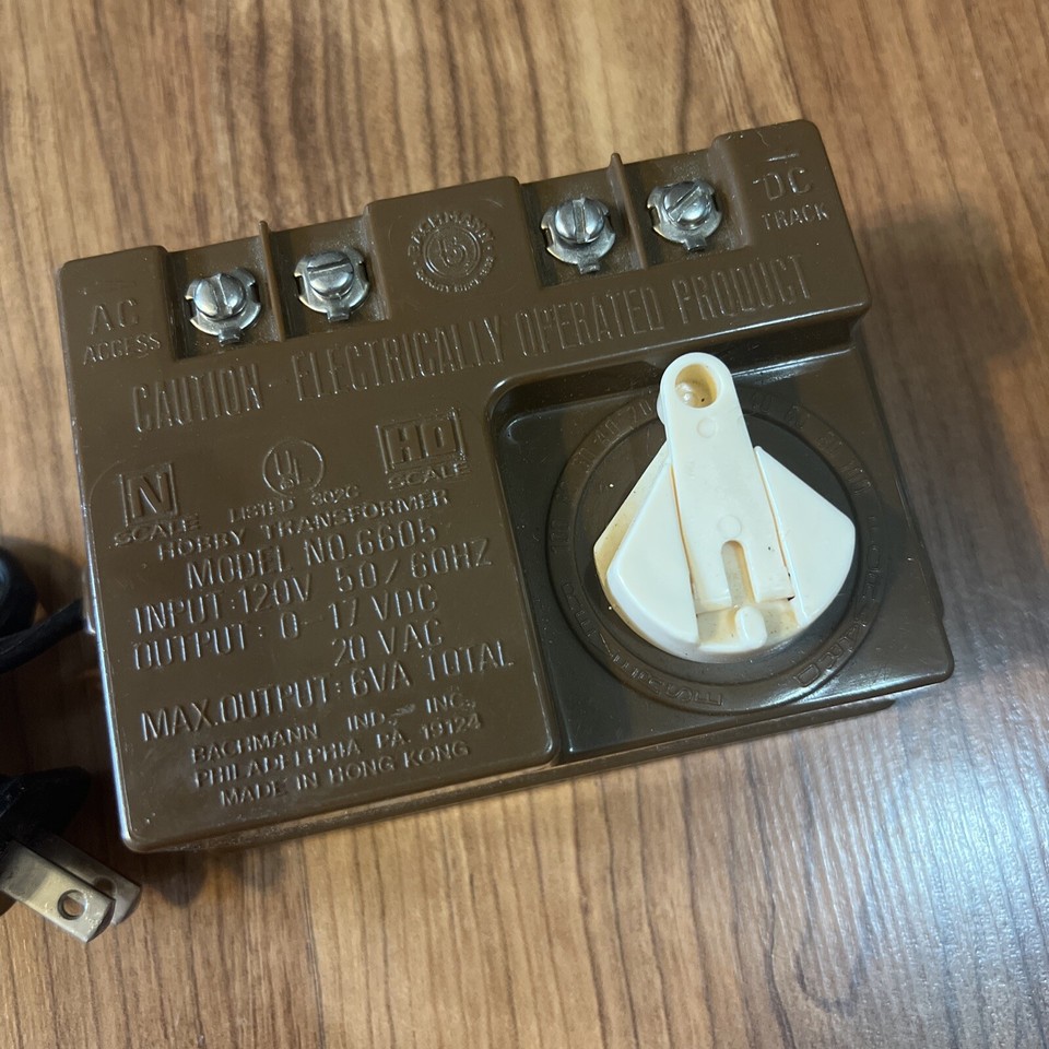 Bachmann #6605~Power Pack/Hobby Transformer~HO & N Scale Model Trains ...