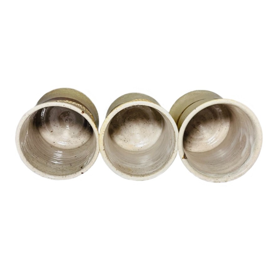 Vintage? Three (3) Unique Mugs Springwood Pottery Raised Pattern Signed ...