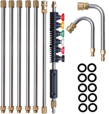 4000PSI 120"Pressure Washer Wand Extension Power Lance Gun Attachment ...