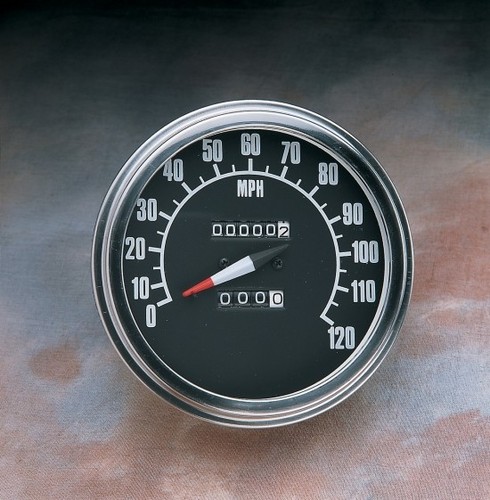 Drag Specialties 5" Black Speedometer Speedo 91-95 Harley Davidson ...
