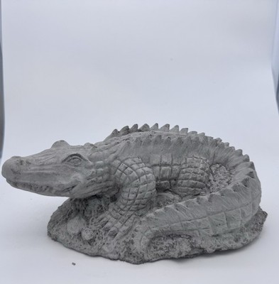Cement Concrete Stone Unpainted ALLIGATOR Statue New | eBay