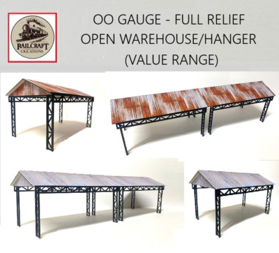 OO Gauge Open Warehouse Maintenance Hanger Buildings Scenery Suit ...