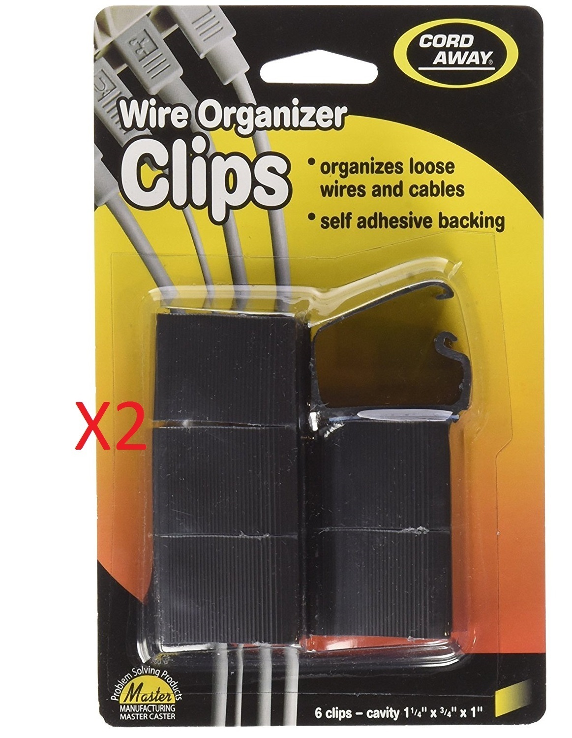 NEW - 12 Pack Cord Away Wire Organizer Clips Self-Adhesive Wire Ties ...