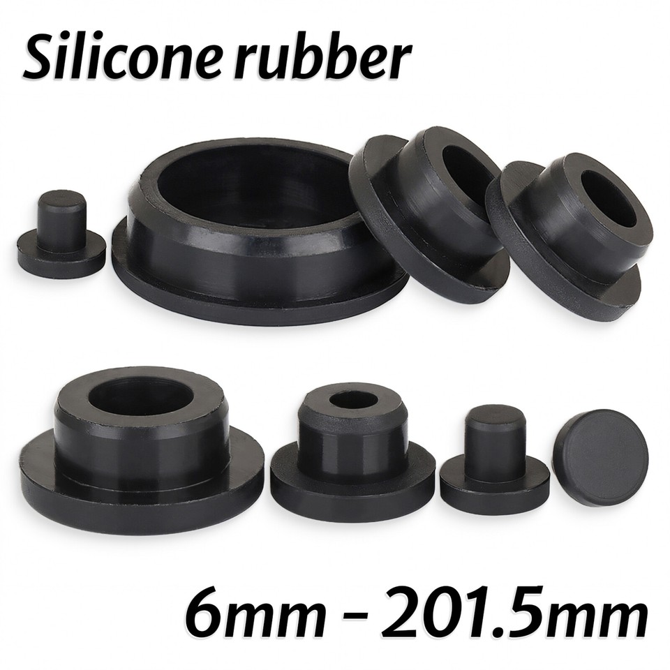 Silicone Rubber Round Hole Plugs Blanking End Cap Tube Pipe Insert Bung ...