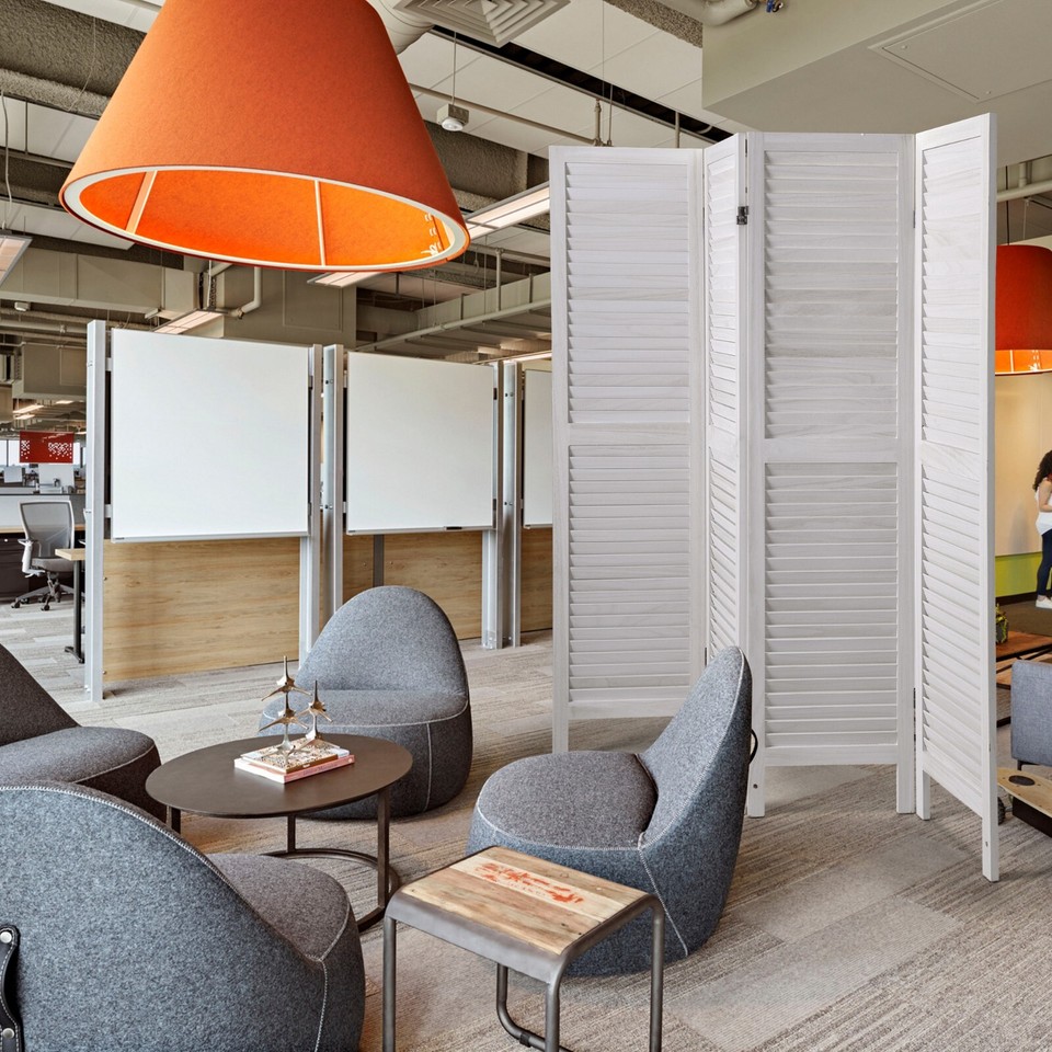 4 Panel Wood Room Divider Louver Partition Screen 5.6 Ft. Folding ...