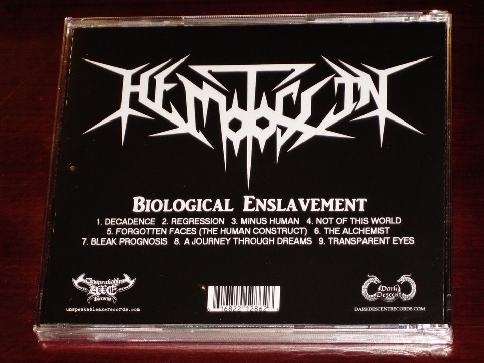 Hemotoxin Biological Enslavement CD 2016 Dark Descent Unspeakable Axe ...