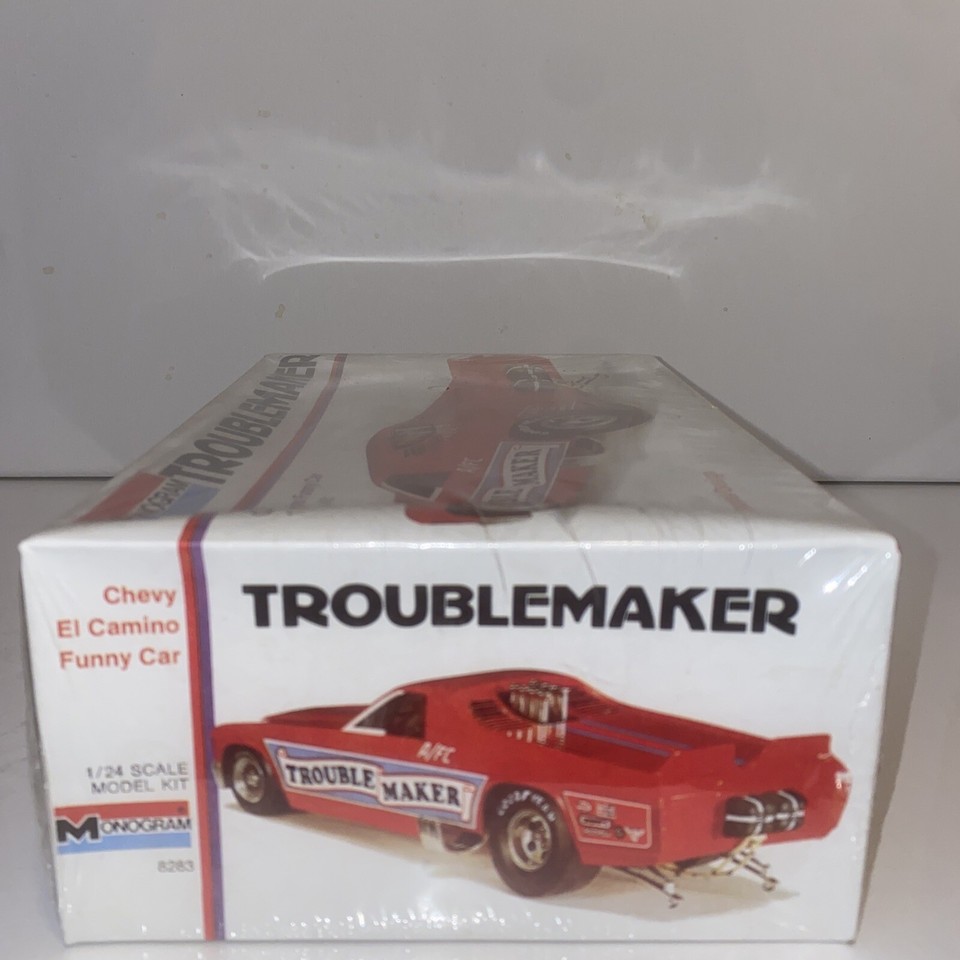 Vintage Troublemaker Chevy El Camino Funny Car Monogram 1/24 #8283 | eBay
