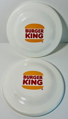 2 Vintage BURGER KING frisbee Flying Discs restaurant advertising fast ...