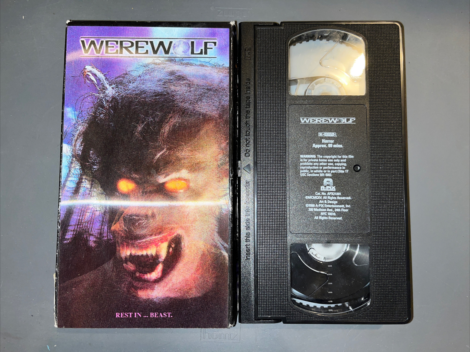 Werewolf (VHS, 1995) Lenticular Cover R Rated Horror 7 783722120132| eBay