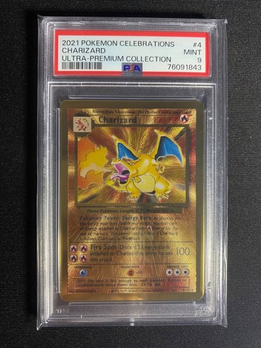 2021 Pokemon Celebrations 25th ANNIVERSARY Charizard Gold Metal #4 PSA ...