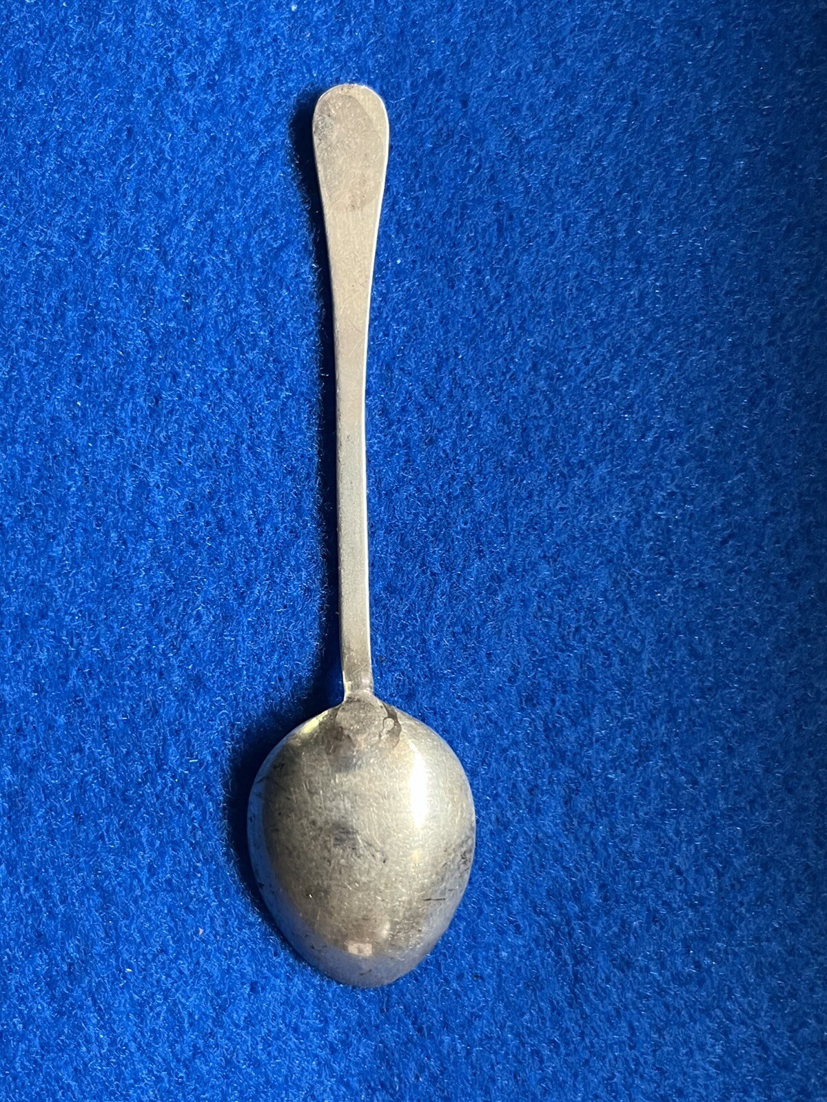 Navajo style small spoon stamped design on handle with turquoise stone ...