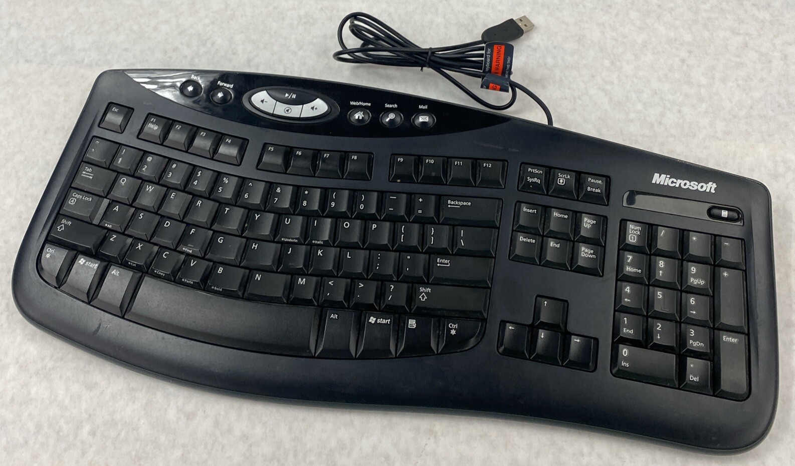 Microsoft 1047 KU-0459 Comfort Curve Keyboard 2000 USB Ergonomic | eBay