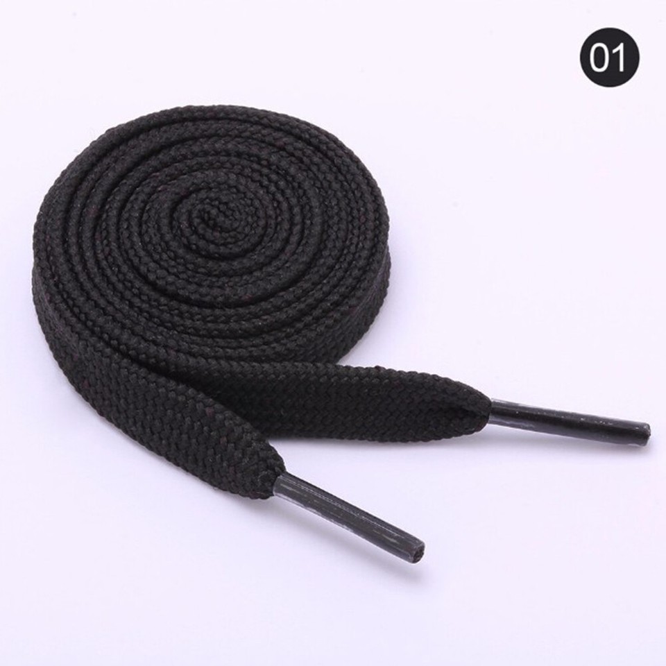 THICK FLAT FAT SHOE LACES 2/5" Wide Shoelaces All Shoe Types Trainer ...