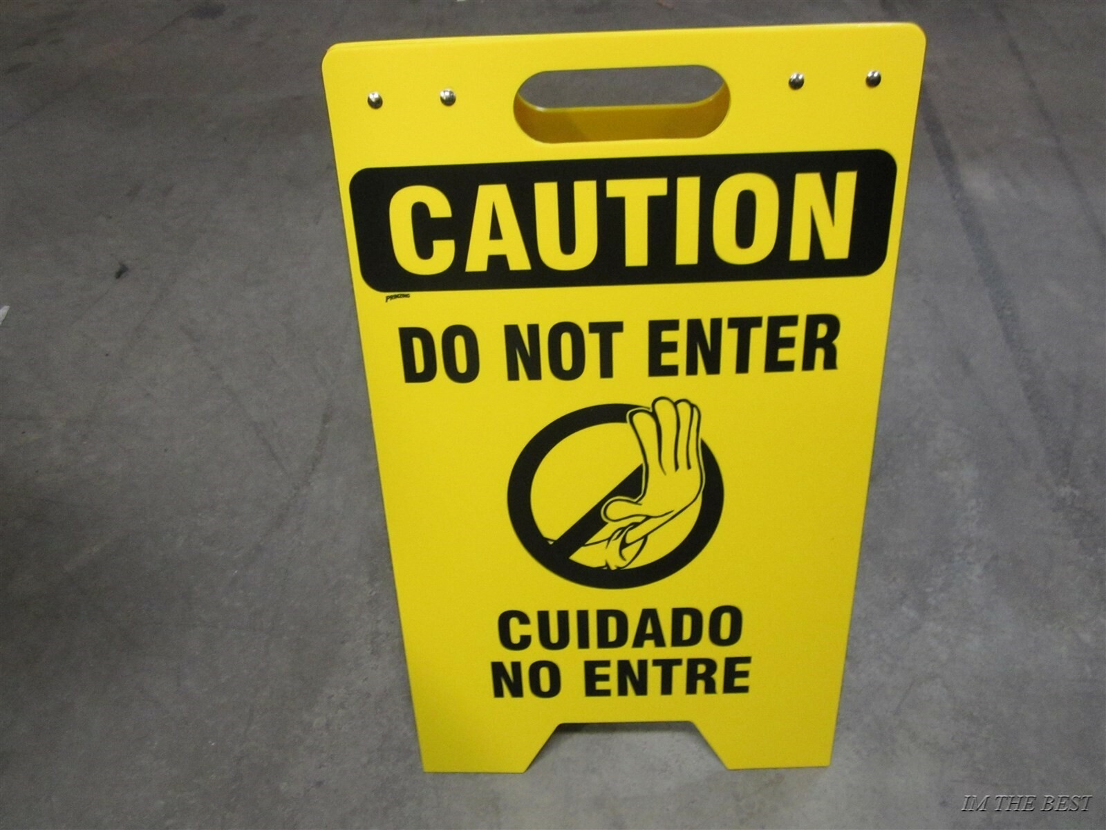 Prinzing (SF55B) 20" x 12" Polyethylene Caution Do Not Enter Floor ...