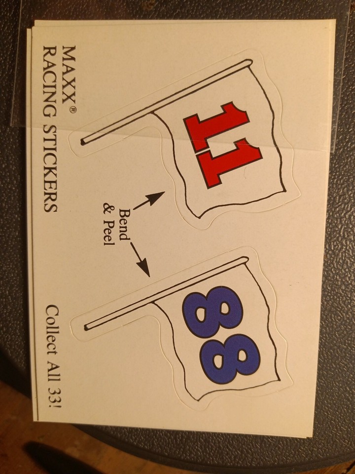 * 1989 Maxx Stickers MAXX Racing Stickers #11 MAXX Racing Stick and ...