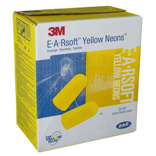 3M™ E-A-Rsoft™ Yellow Neons™ Ear Plugs-Case of 2000 | eBay