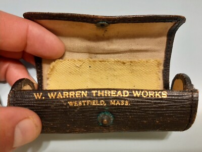 W Warren Thread Works Westfield MA Rare Antique Advertising Leather ...