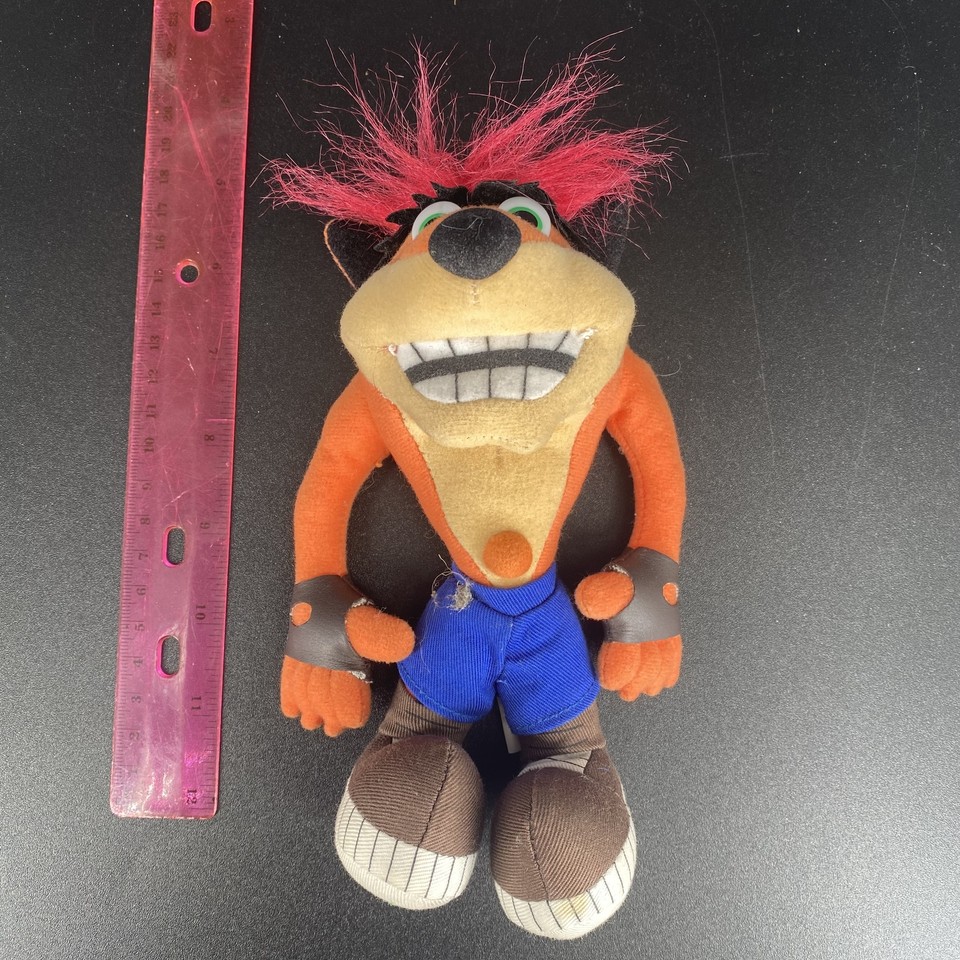 Crash Bandicoot Keychain Plush 1999 SAE CHANG TOY WORLD SAMPLE VERY ...