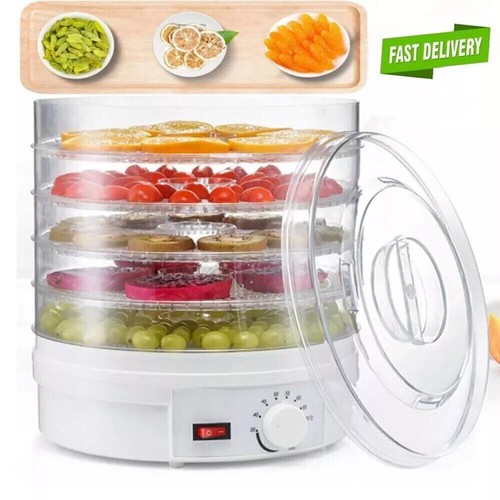 5-Tray Food Dehydrator Machine Adjustable Portable Countertop Fruit ...