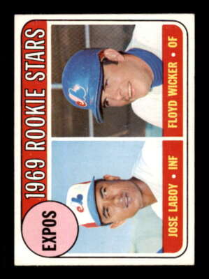 1969 Topps #524 Jose Laboy/Floyd Wicker EXMT/EXMT+ RC Rookie Expos ...