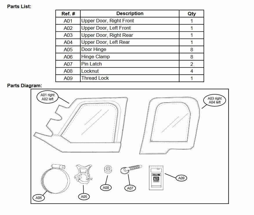 2015-2023 Genuine Kawasaki PRO-FXT DXT Soft Upper Door Set Camo KAF080 ...