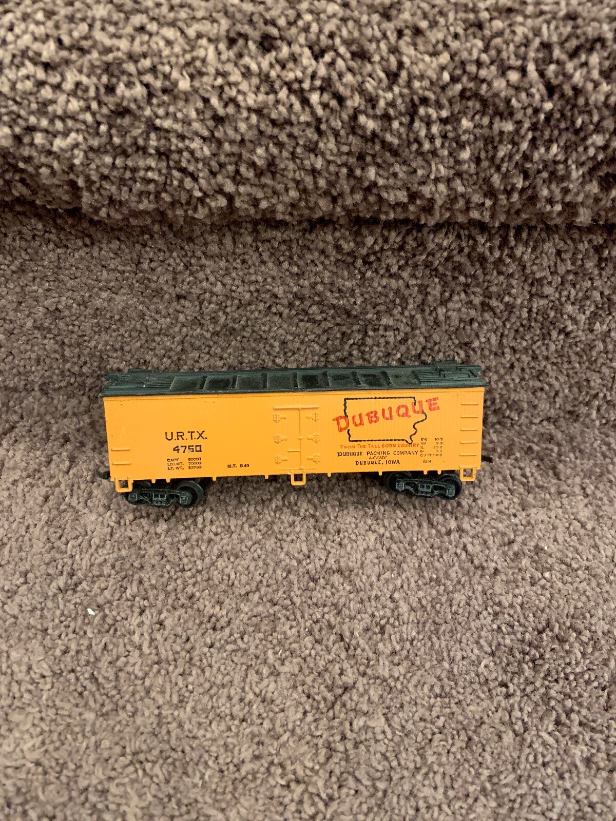 VINTAGE HO SCALE TRAIN REEFER URTX 4750 DUBUQUE PACKING COMPANY | eBay
