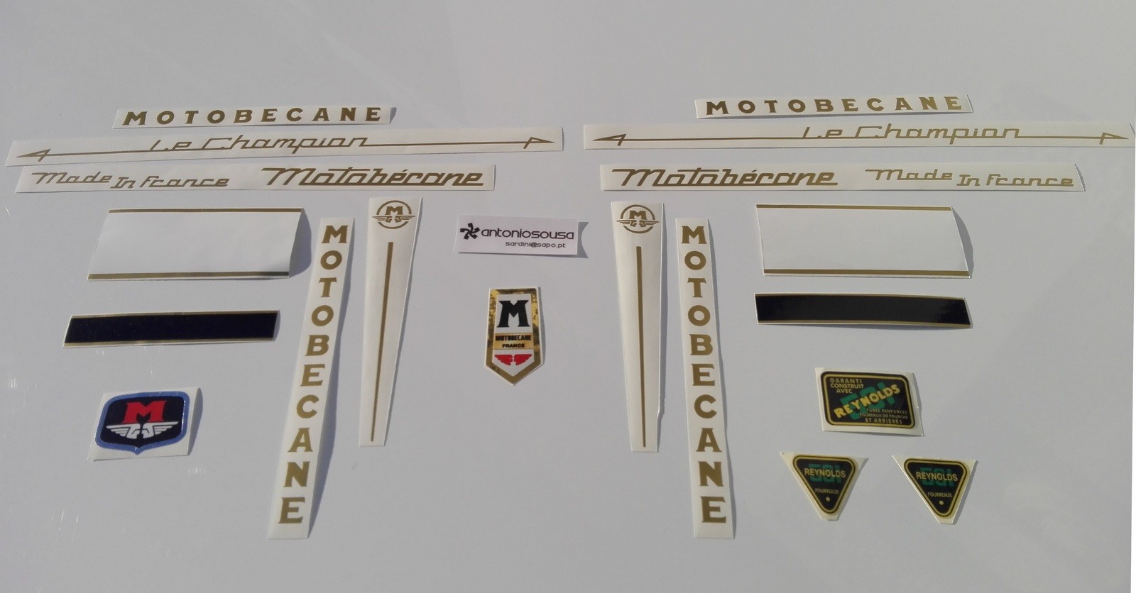 Motobecane Le Champion Reynolds stickers autocollants decals adesivi ...