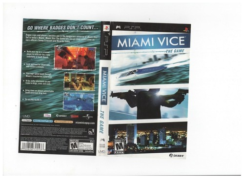 Miami Vice PSP ARTWORK ONLY Authentic Excellent | eBay