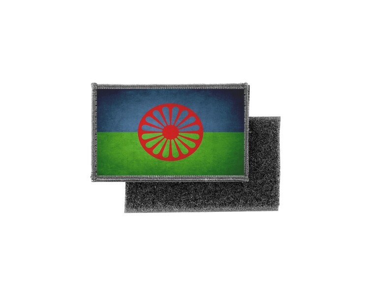 Flag patch printed badge country vintage romani gipsy roms rom romany ...