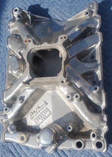 LOOK Edelbrock Torker Intake Manifold 455 Oldsmobile Hondo V Drive Jet ...