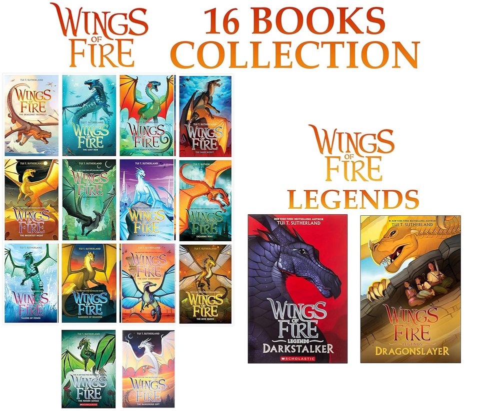 NEW!!! Wings of Fire Series Complete 16 Books Set: (Books 1-14) + Wings ...