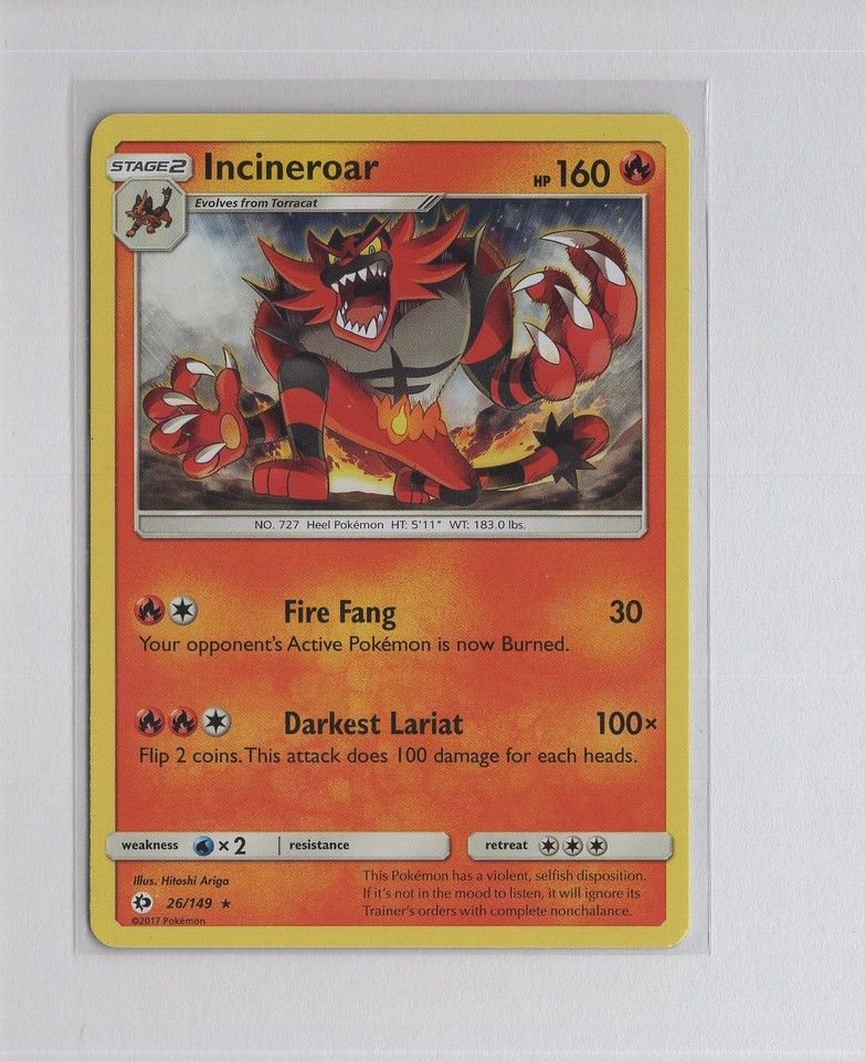 SM Base Set #26/149 Incineroar | eBay