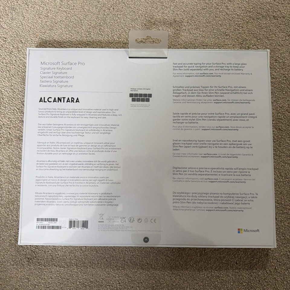 Microsoft Surface Pro 8/9/X Clavier Signature Keyboard, Black Model ...