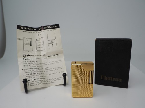 Vintage Briquet Zaima Chateau Gold Plated Lighter w/Box & Paperwork | eBay